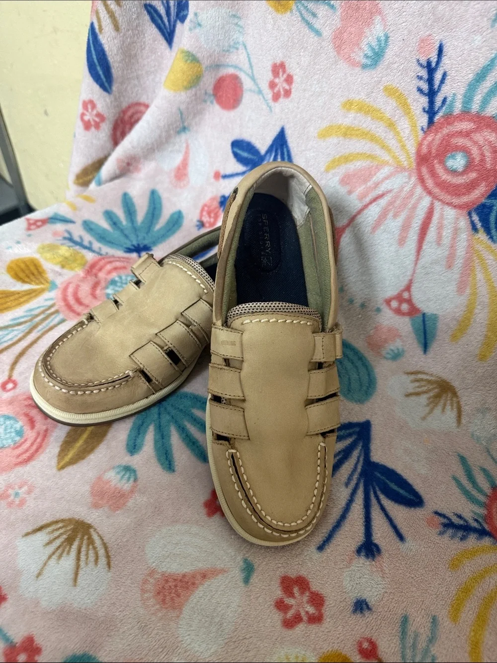 Sperry | Shoes | Sperry Tan Leather Fisherman Slipon Boat Shoes | Poshmark